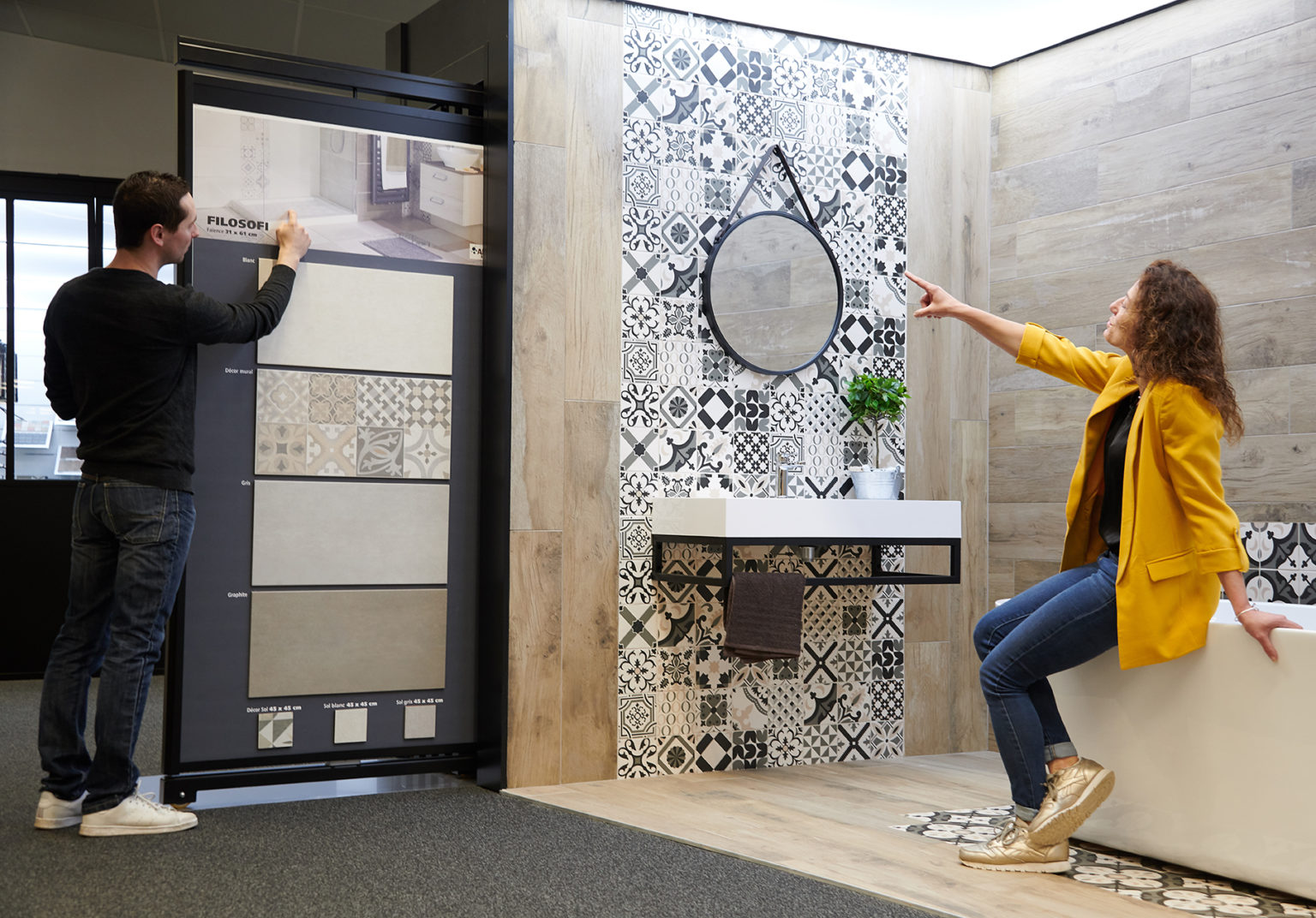 Agencement magasin - Expo carrelage et sanitaire - AG Dynamics