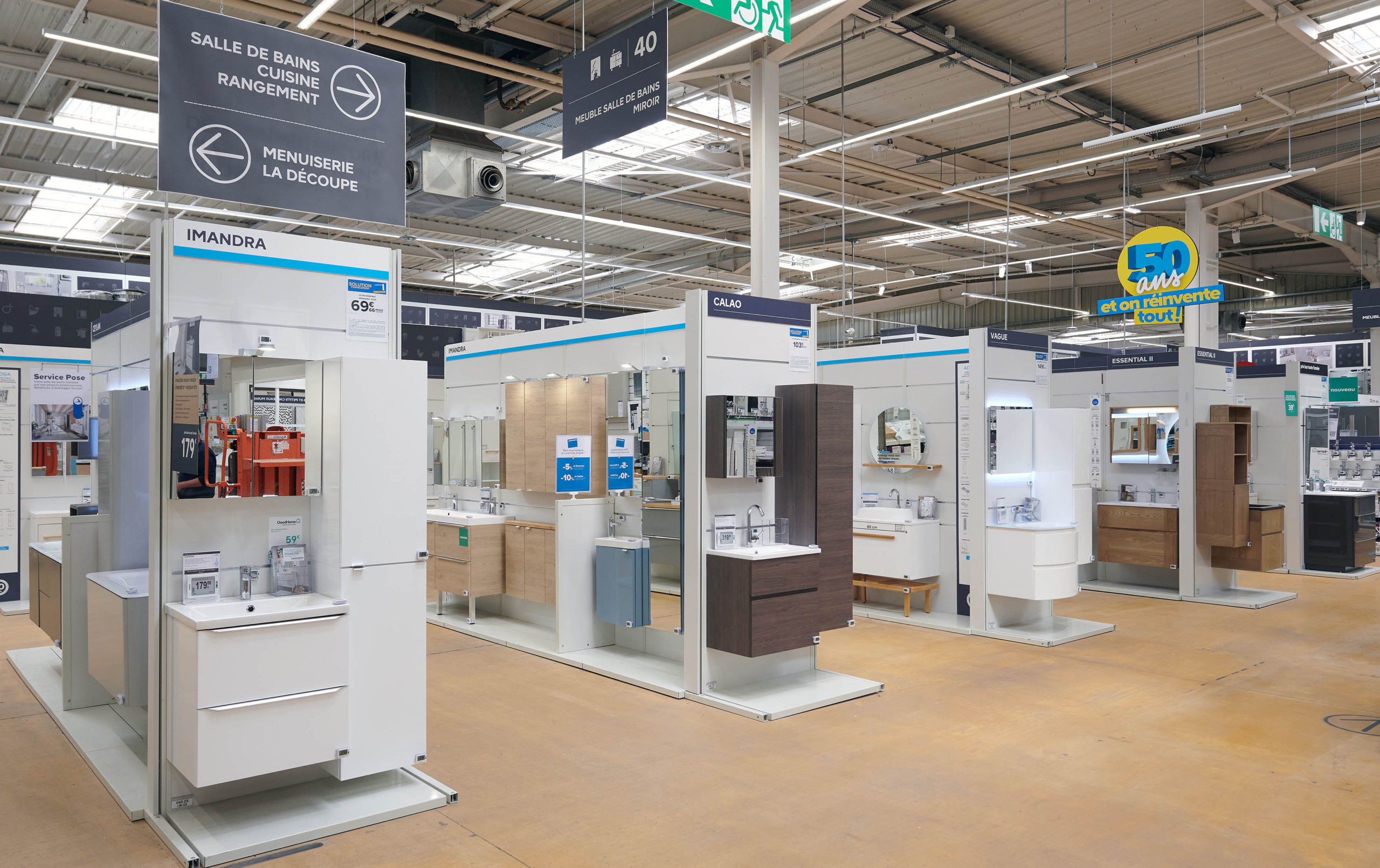 Agencement magasin bricolage - Sanitaire & cuisine - AG Dynamics